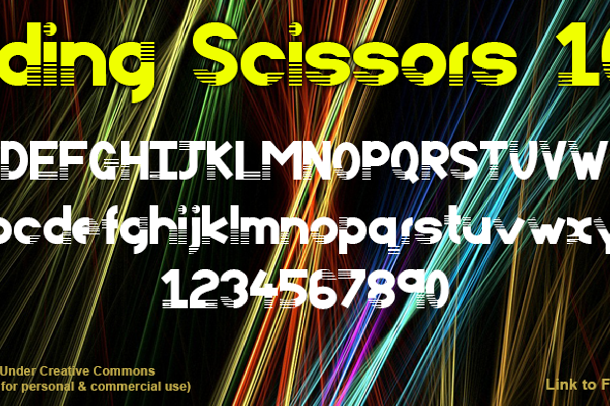 Sliding Scissors 101 Font | Fonts101 | FontSpace