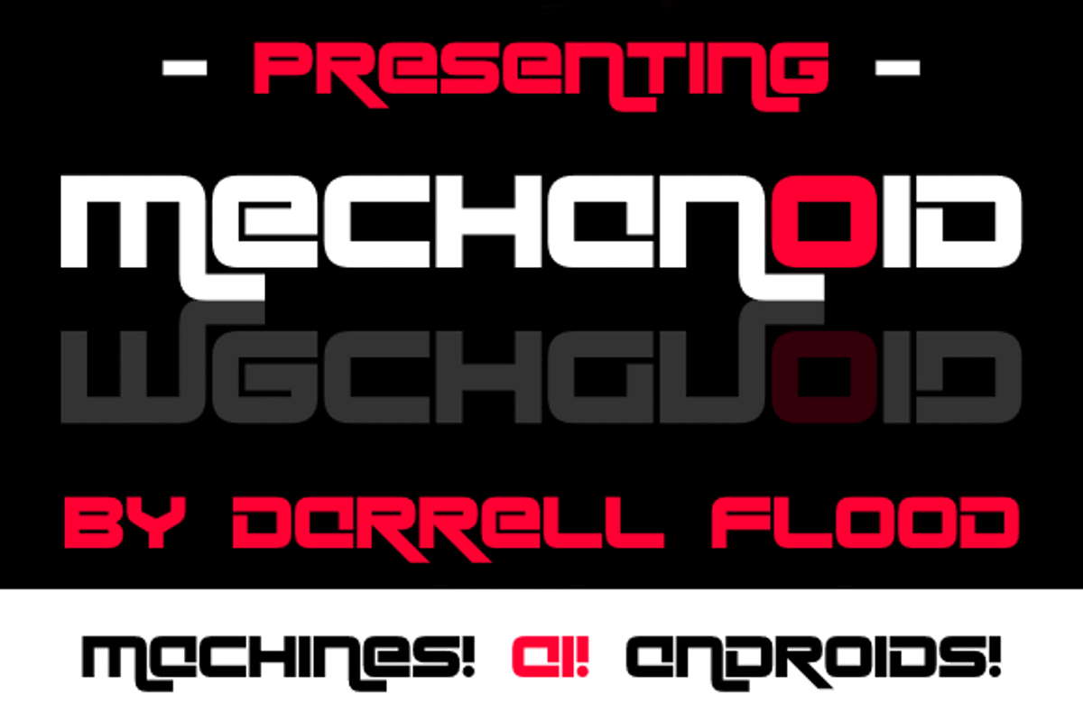 Mechanoid Font | HAWTPIXEL - Darrell Flood | FontSpace