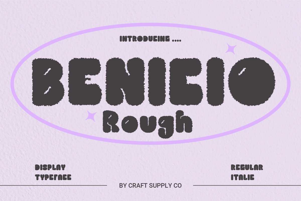 Benicio Rough Font | craftsupplyco | FontSpace