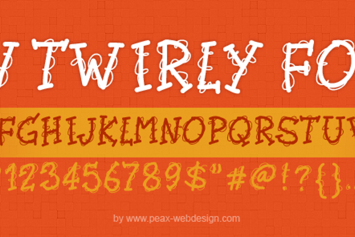 PWTwirly Font | Peax Webdesign | FontSpace