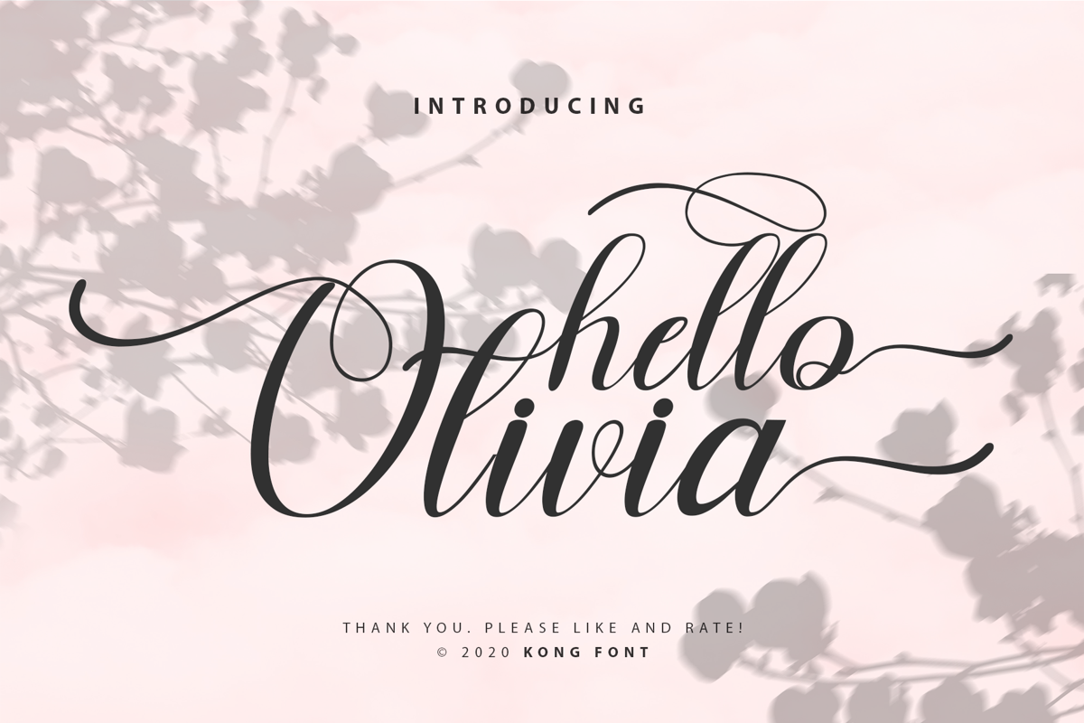 Hello Olivia Font | Fontkong | FontSpace