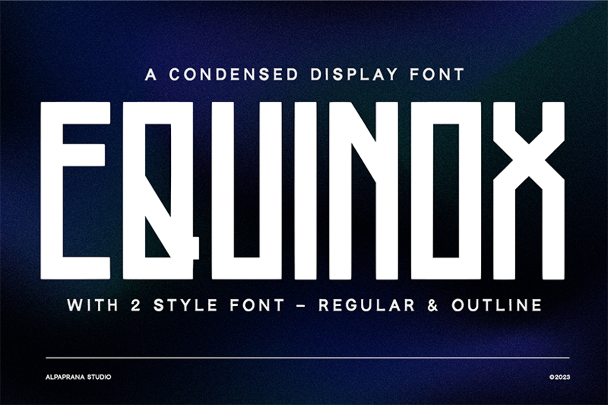 Equinox Font | Alpaprana | FontSpace