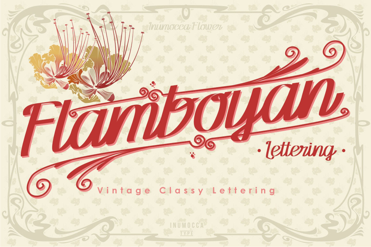 Flamboyan lettering Font - Free Download