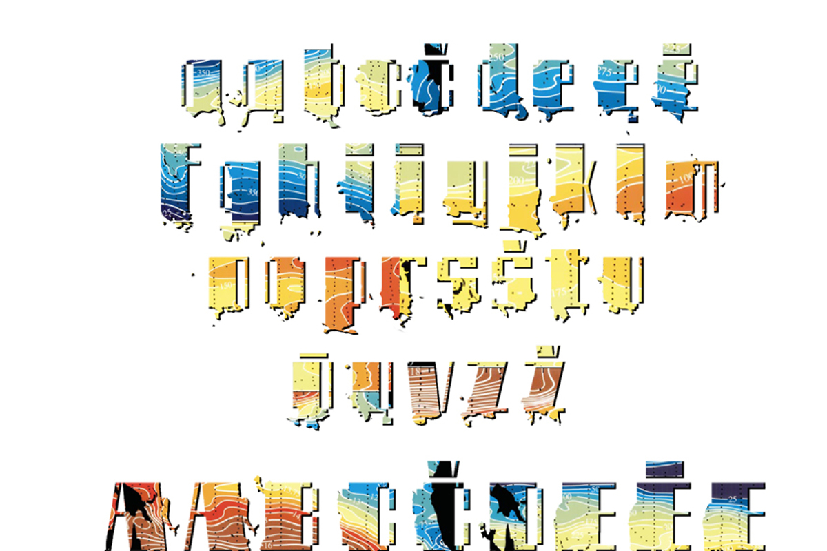 Map Font | Roci | FontSpace