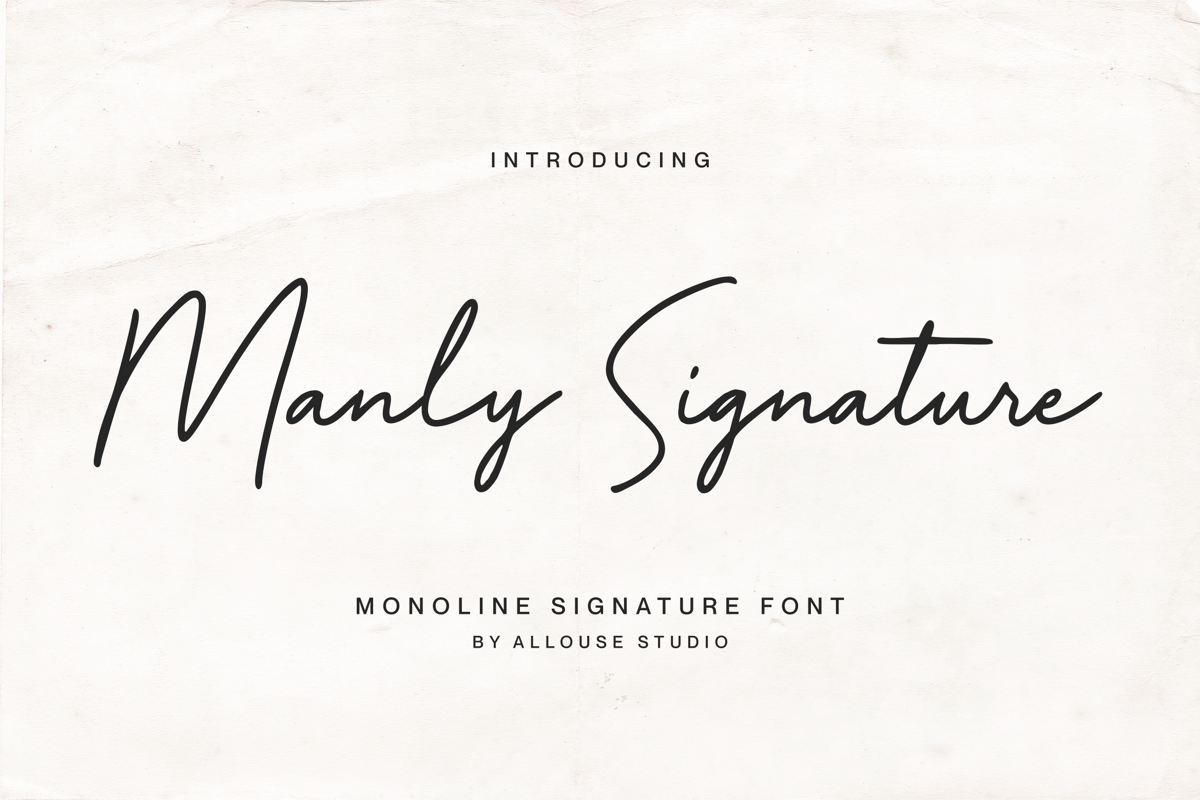 Manly Signature Font - Free Download