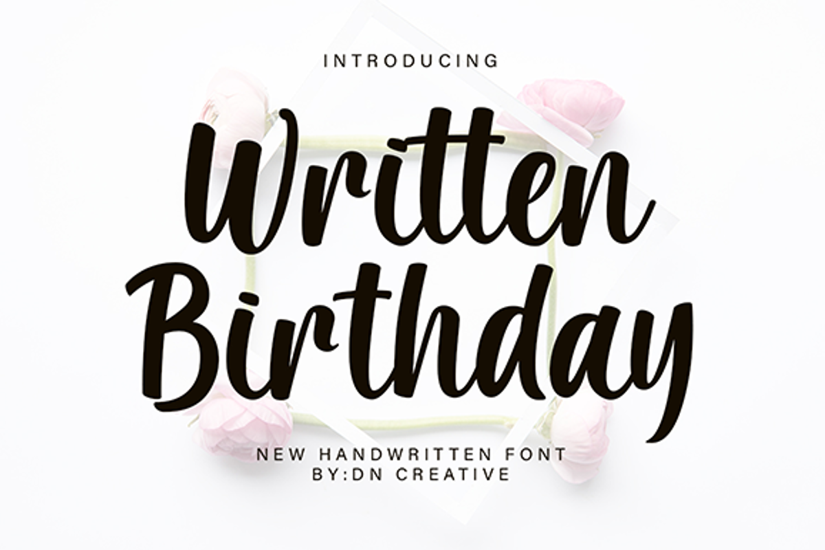 Written Birthday Font - Free Download