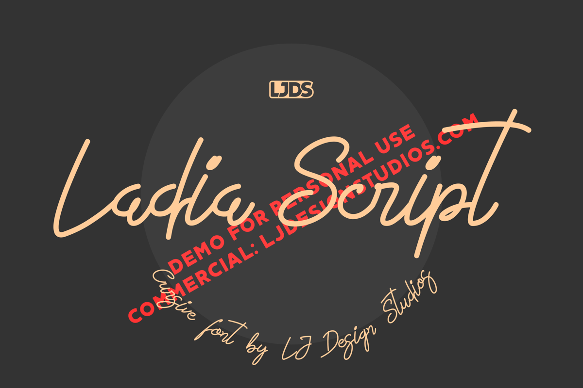 Ladia Font | LJ Design Studios | FontSpace