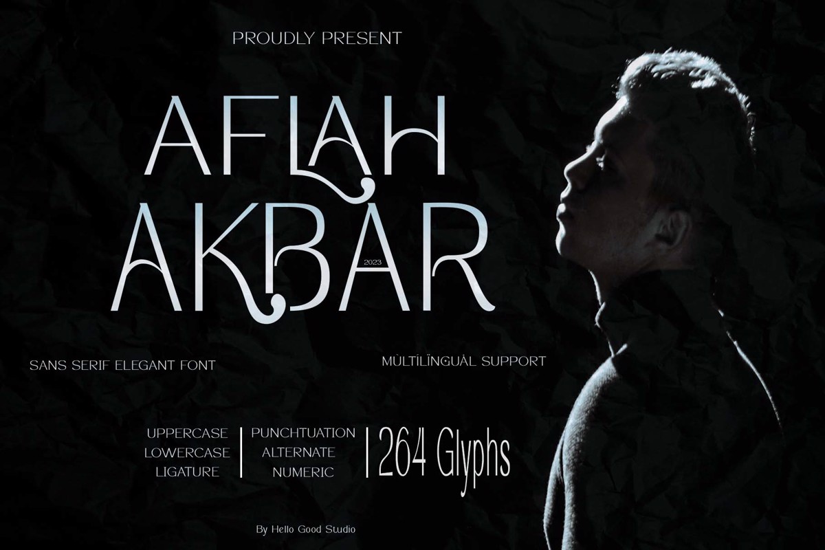 Aflah Akbar Font | Studio Hello Good | FontSpace