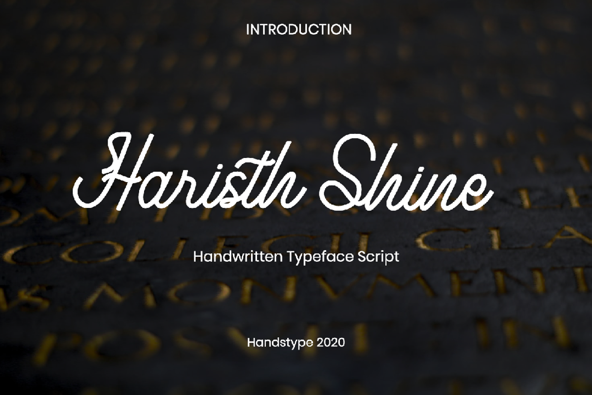 Haristh Shine Font | handstype | FontSpace
