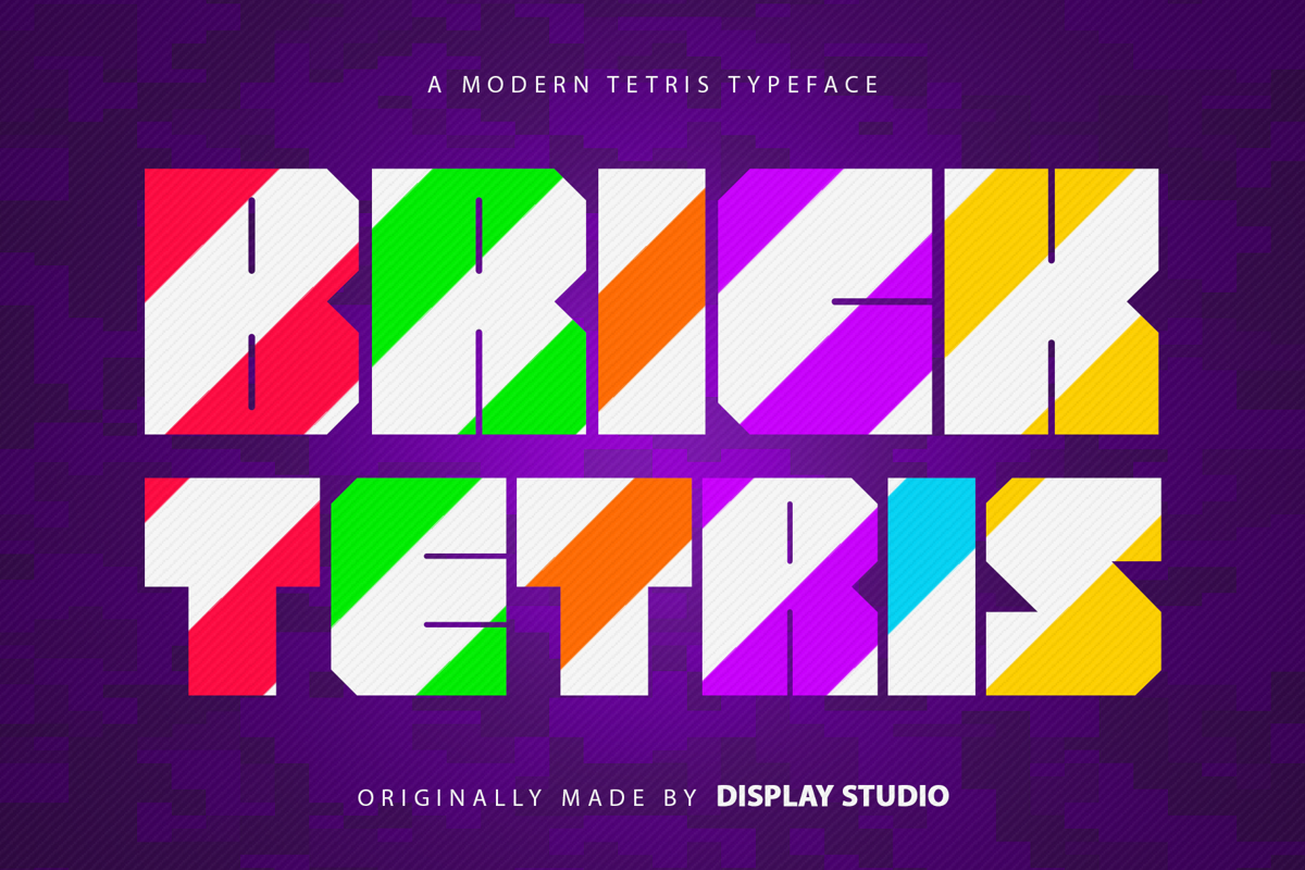 Brick Tetris Font | DisplayStudio_ | FontSpace