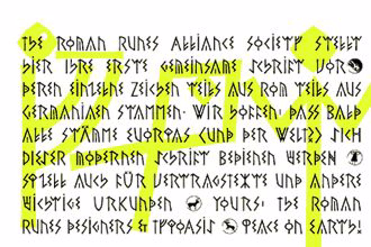 The Roman Runes Alliance Font | Manfred Klein | FontSpace