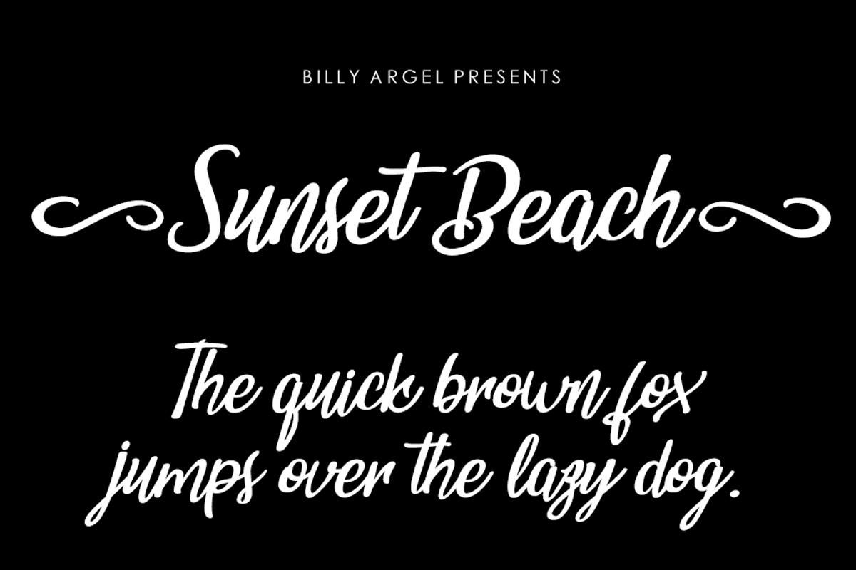 Sunset Beach Font | Billy Argel Fonts | FontSpace