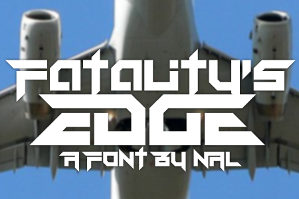 Fatality's Edge Font | Chequered Ink | FontSpace