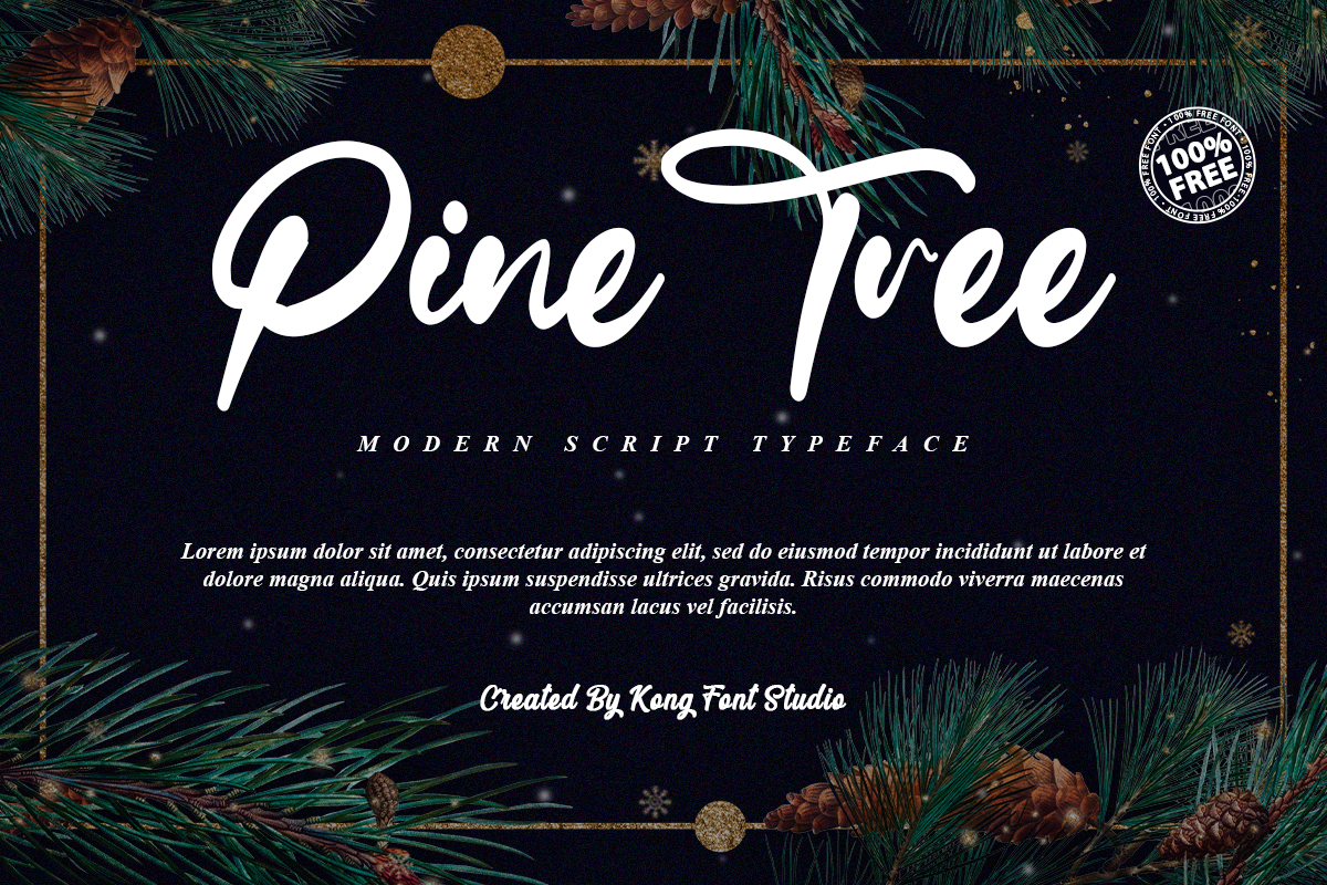 Pine Tree Font - Free Download