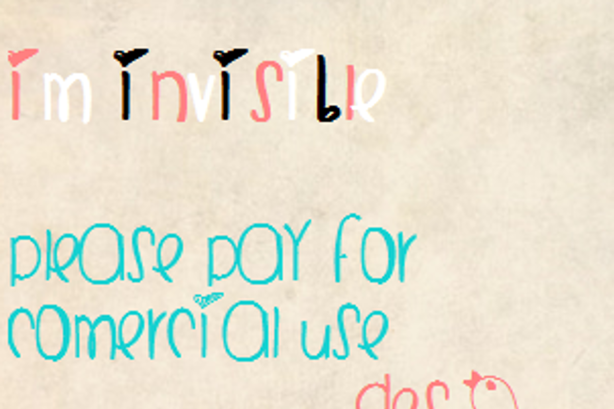 I'm Invisible Font - Free Download