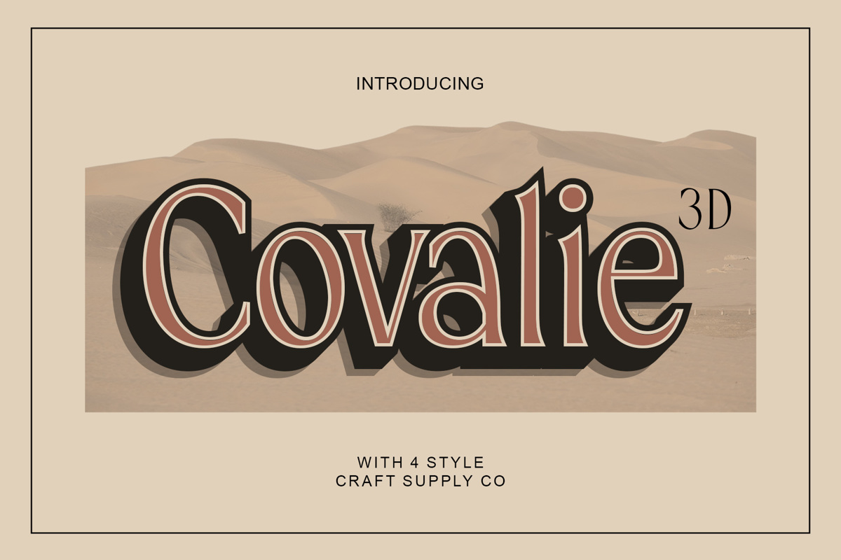Covalie 3D Font | craftsupplyco | FontSpace