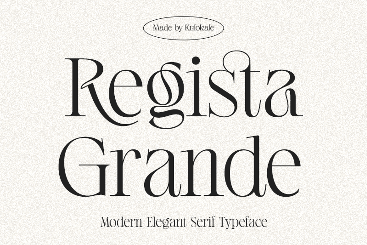 Regista Grande Font | Kulokale | FontSpace