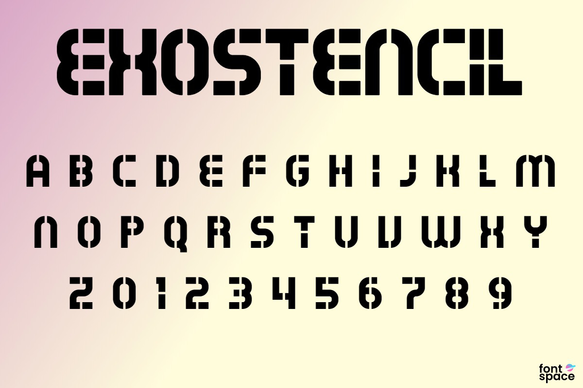 Exostencil Font | Pixel Sagas | FontSpace