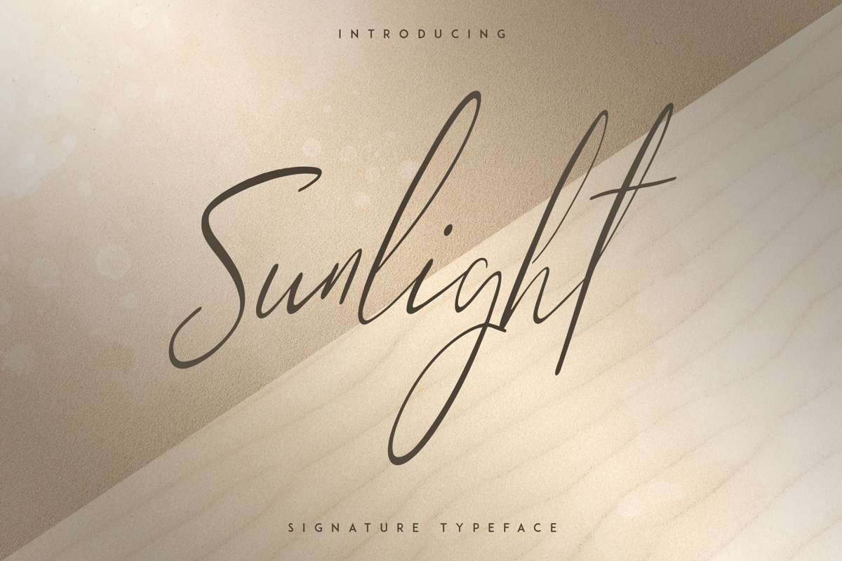 SUNLIGHT - SIGNATURE TYPEFACE Font - Free Download