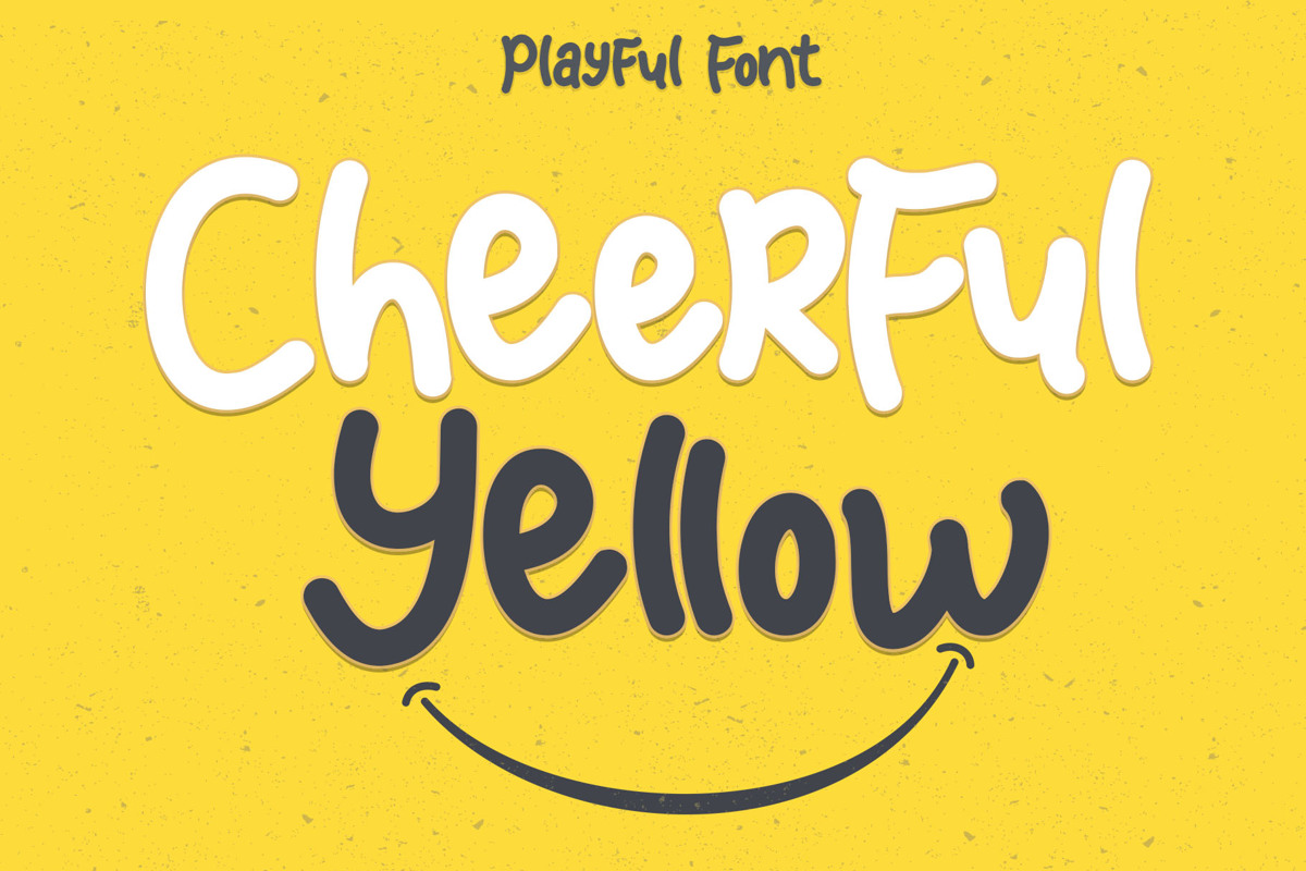 Cheerful Yellow Font | Sakha Design | FontSpace
