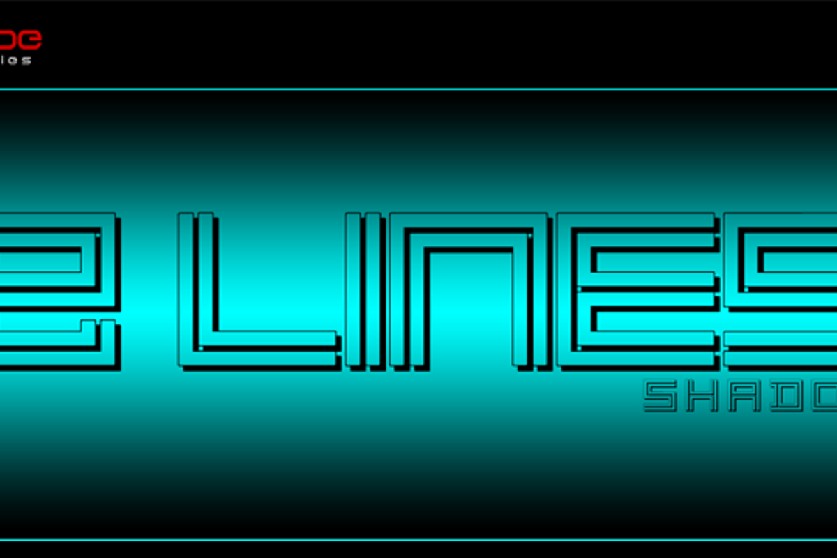 2 Lines shadow Font - Free Download