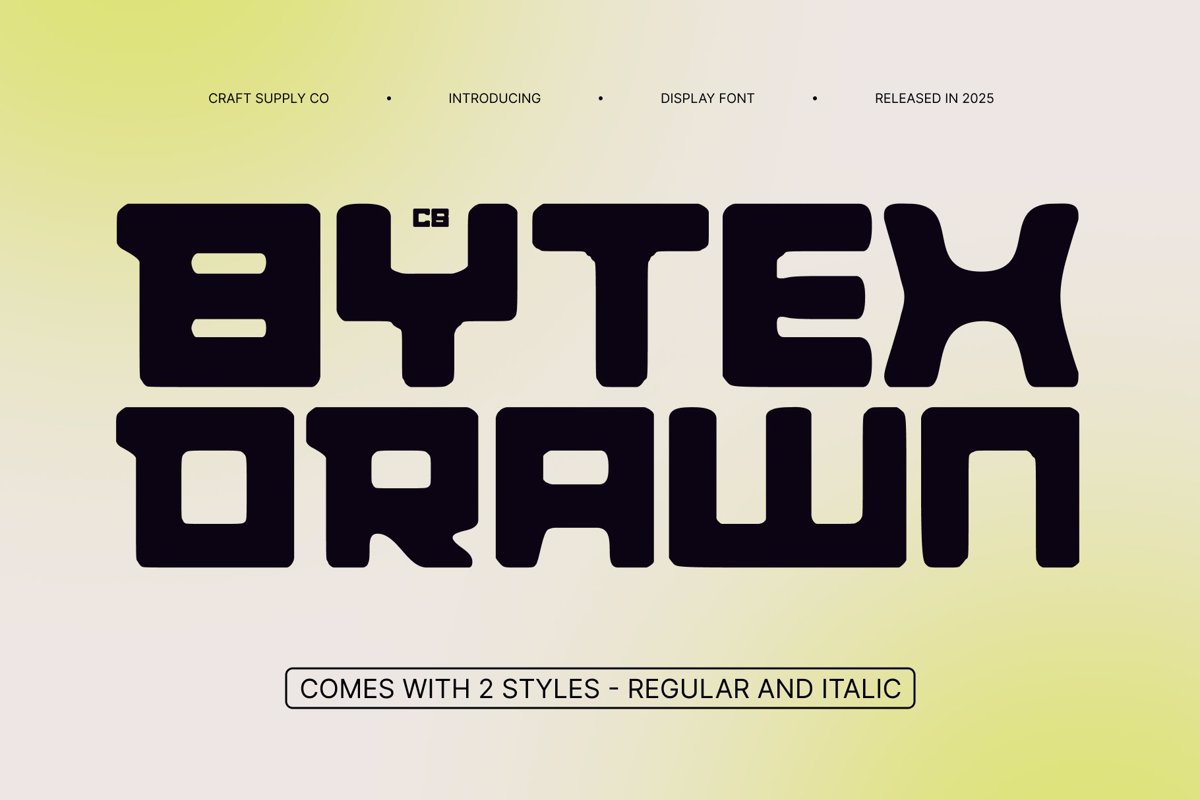 CS Bytex Drawn Font - Free Download