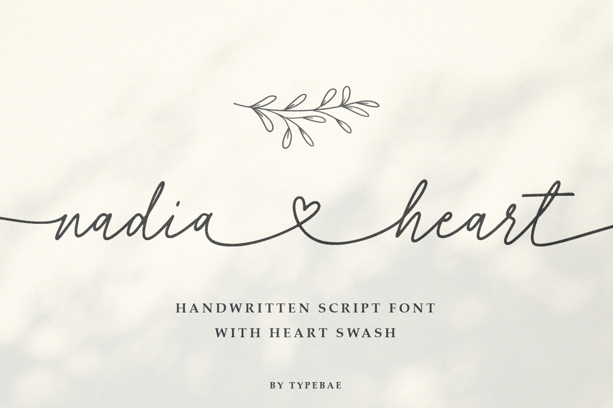 Nadia Heart Font | Typebae | FontSpace