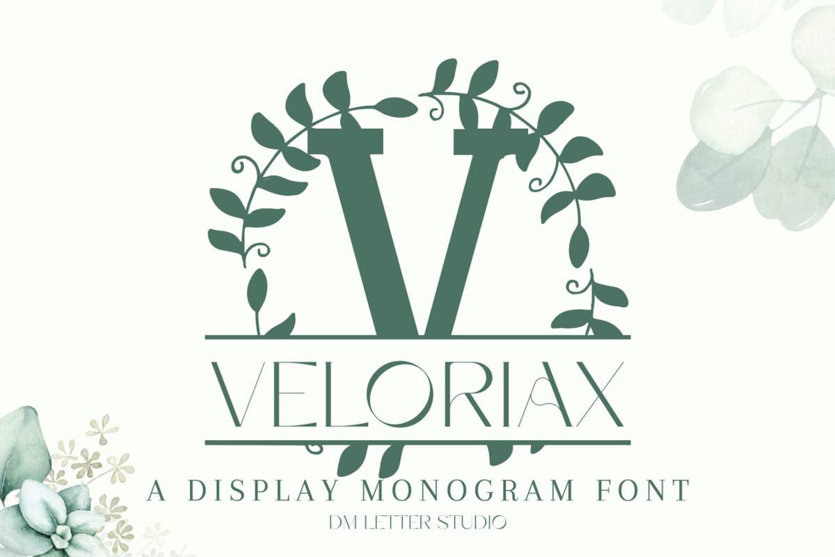Veloriax Split Monogram Font - Free Download