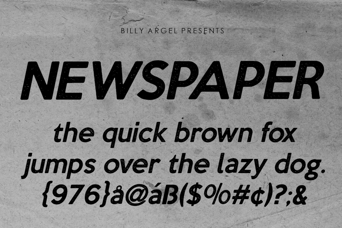 NEWSPAPER Font | Billy Argel Fonts | FontSpace