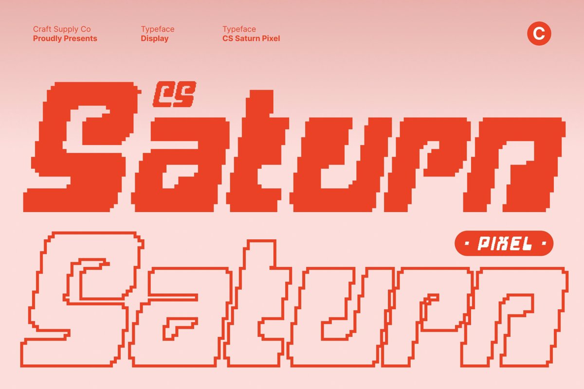 CS Saturn Pixel Font - Free Download