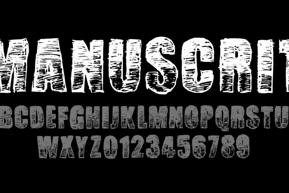 Manuscrit Regular Font | CloutierFontes | FontSpace