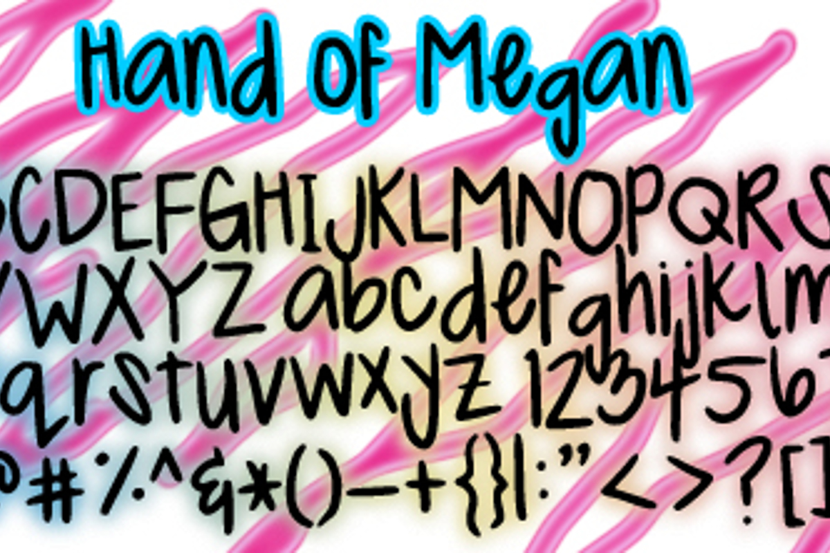 MeganHand Font | Megan Toy Fonts | FontSpace