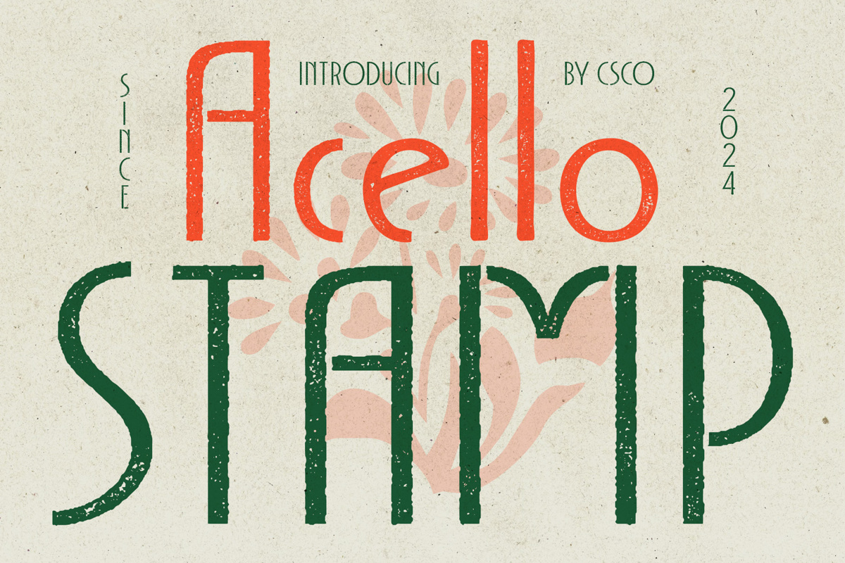 Acello Stamp Font | craftsupplyco | FontSpace