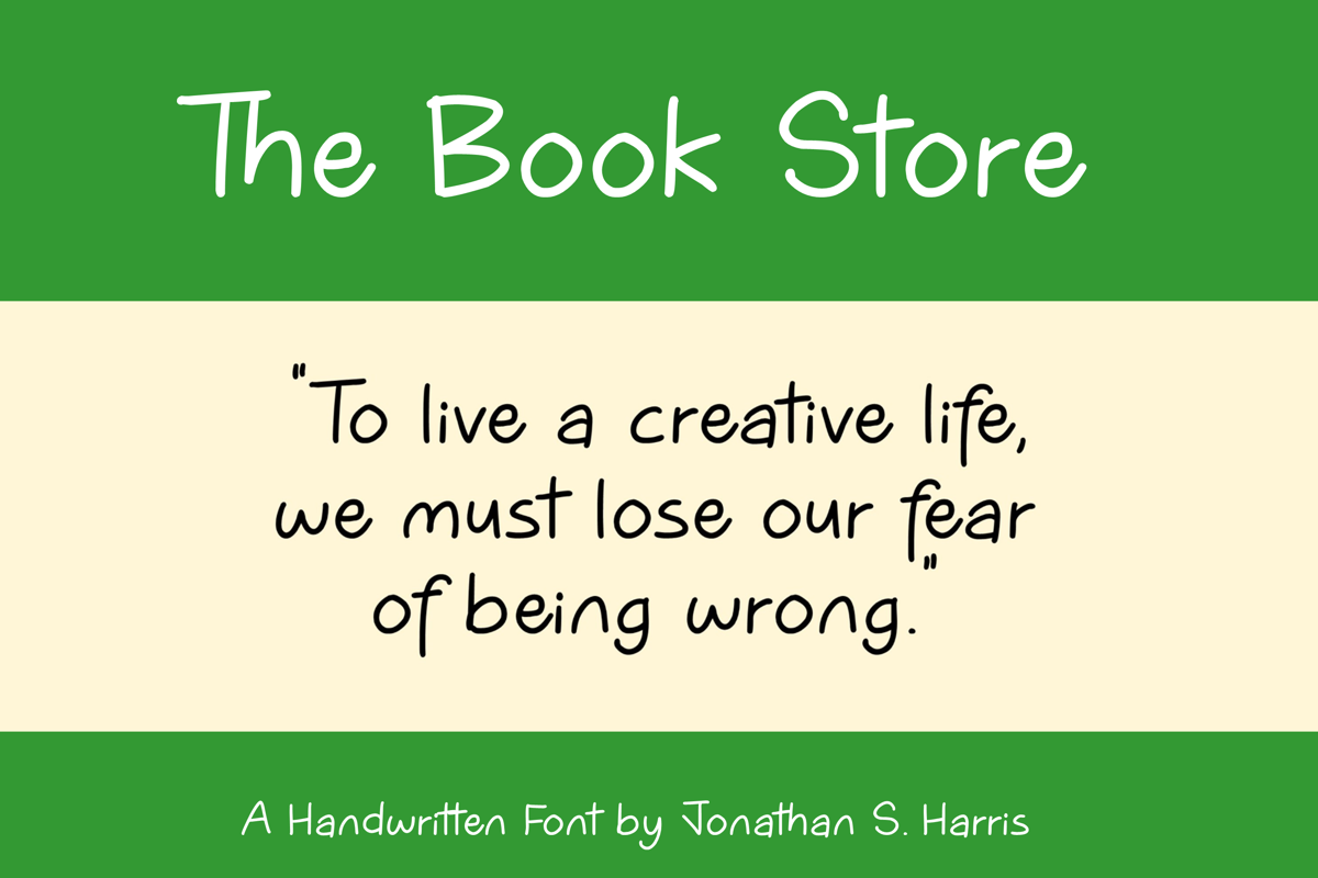The Book Store Font | Jonathan S. Harris | FontSpace