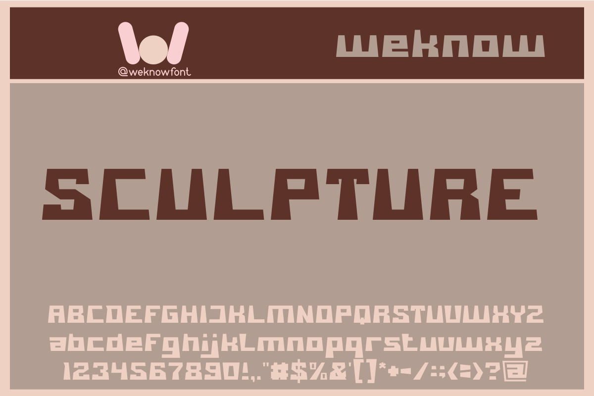 SCULPTURE Font | weknow | FontSpace