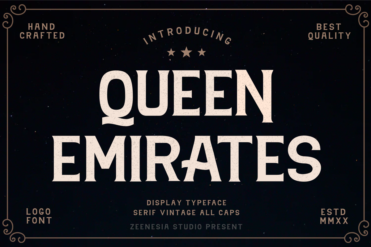 Queen Emirates Font - Free Download
