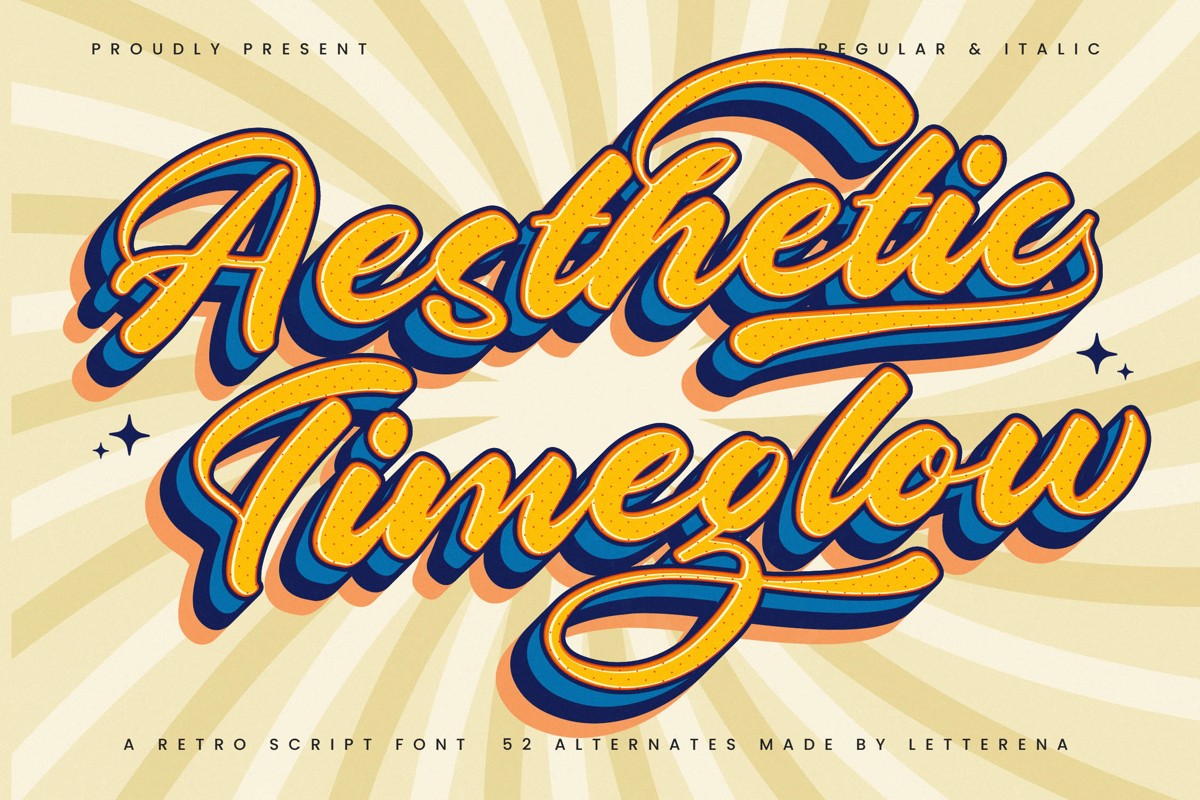 Aesthetic Timeglow VERSION Font - Free Download