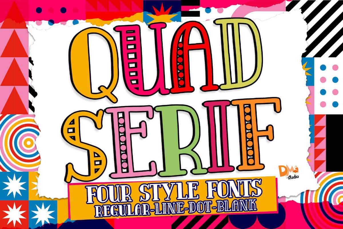 Quad Serif Line Font | Dmletter studio | FontSpace