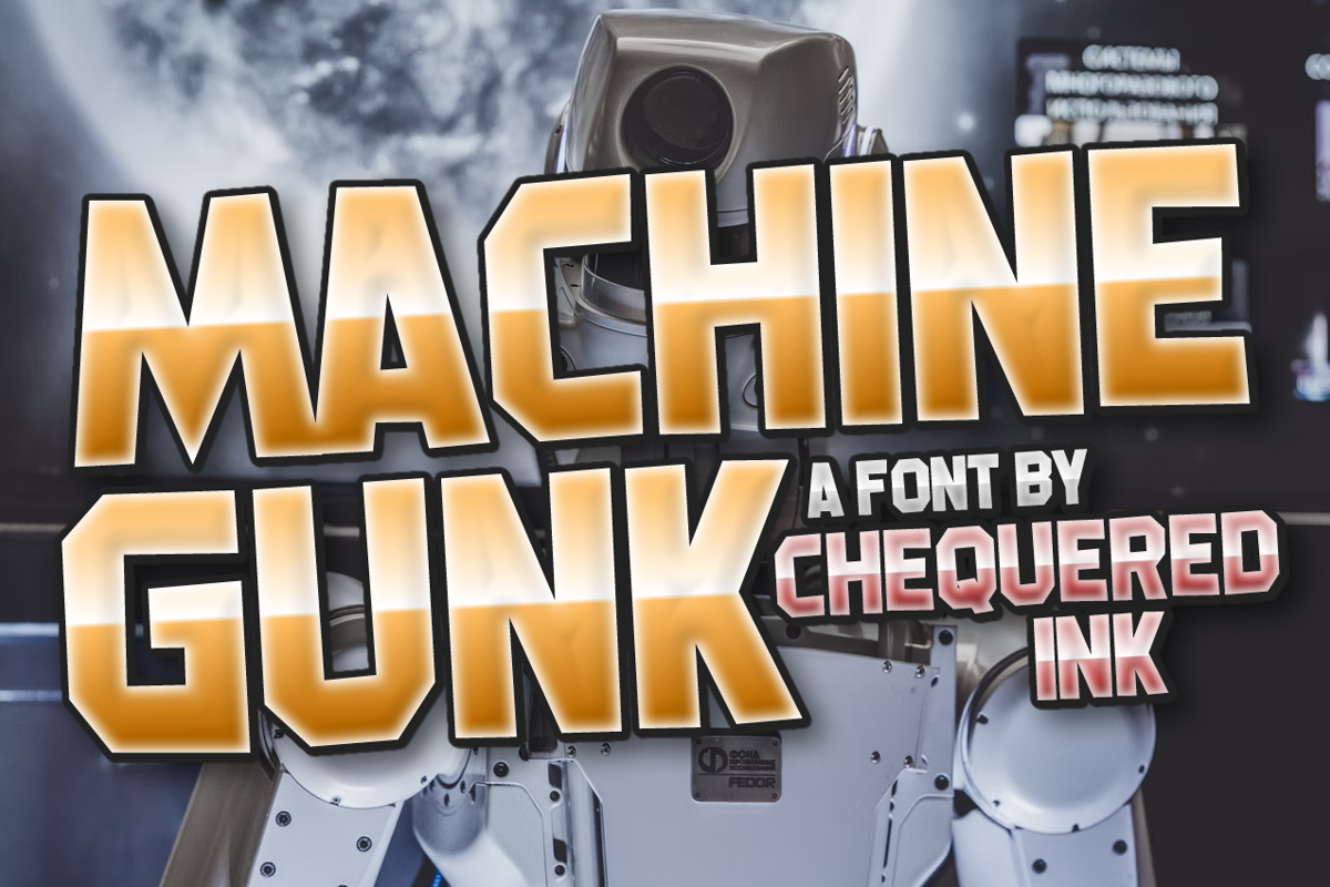 Machine Gunk Font | Free Download