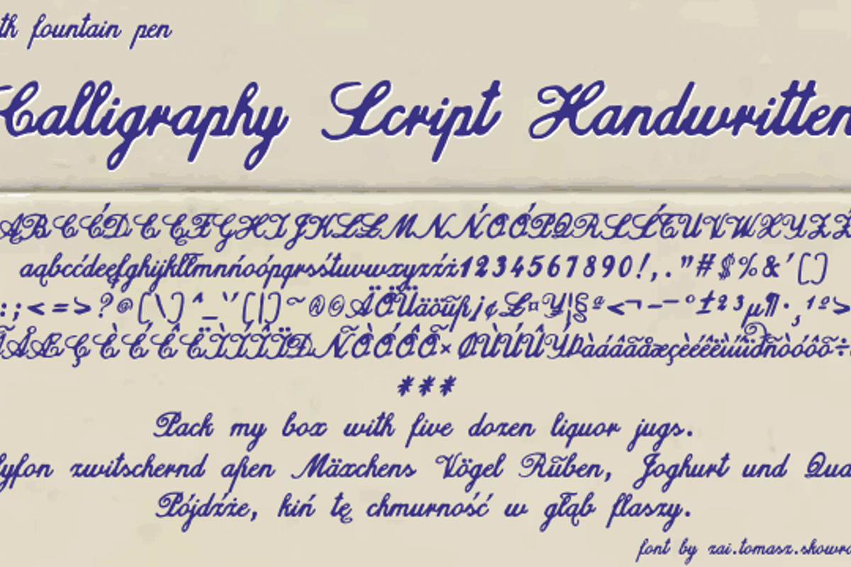 Calligraphy Script Handwritten Font - Free Download