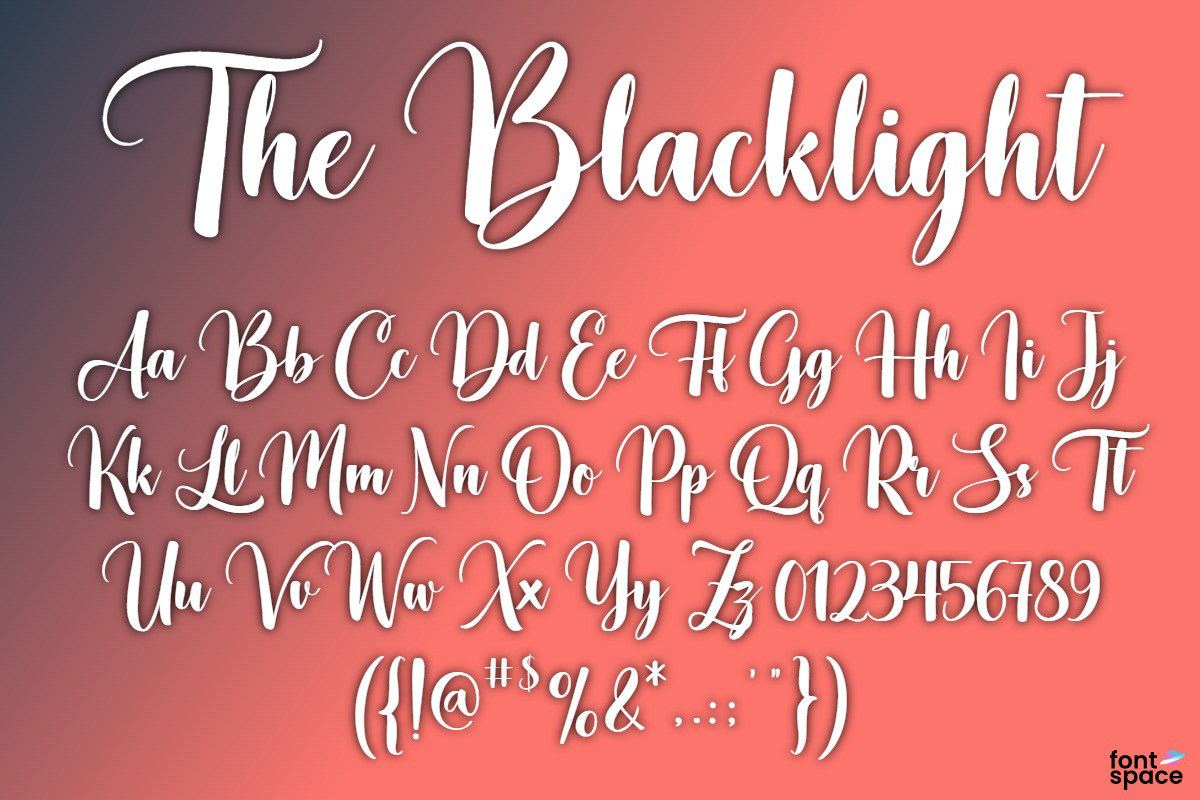 The Blacklight Font | Foundmyfont Studio Typeface LTD | FontSpace