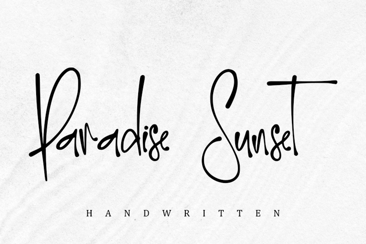Paradise Sunset Font | Sakha Design | FontSpace