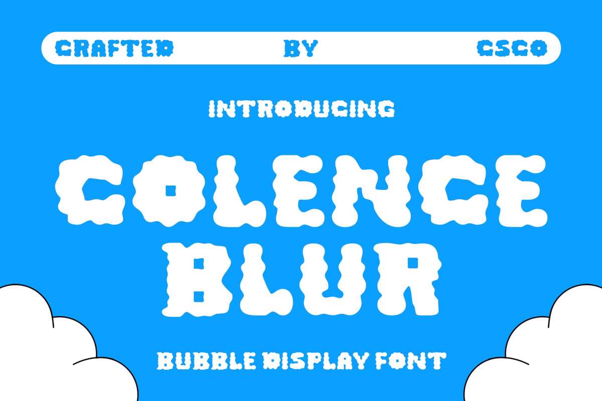 Colence Blur Font | craftsupplyco | FontSpace