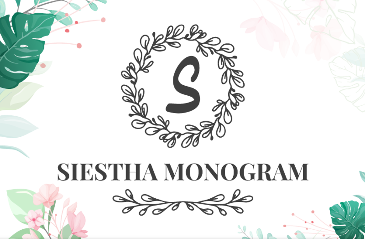 Siestha Monogram Font | Attype Studio | FontSpace