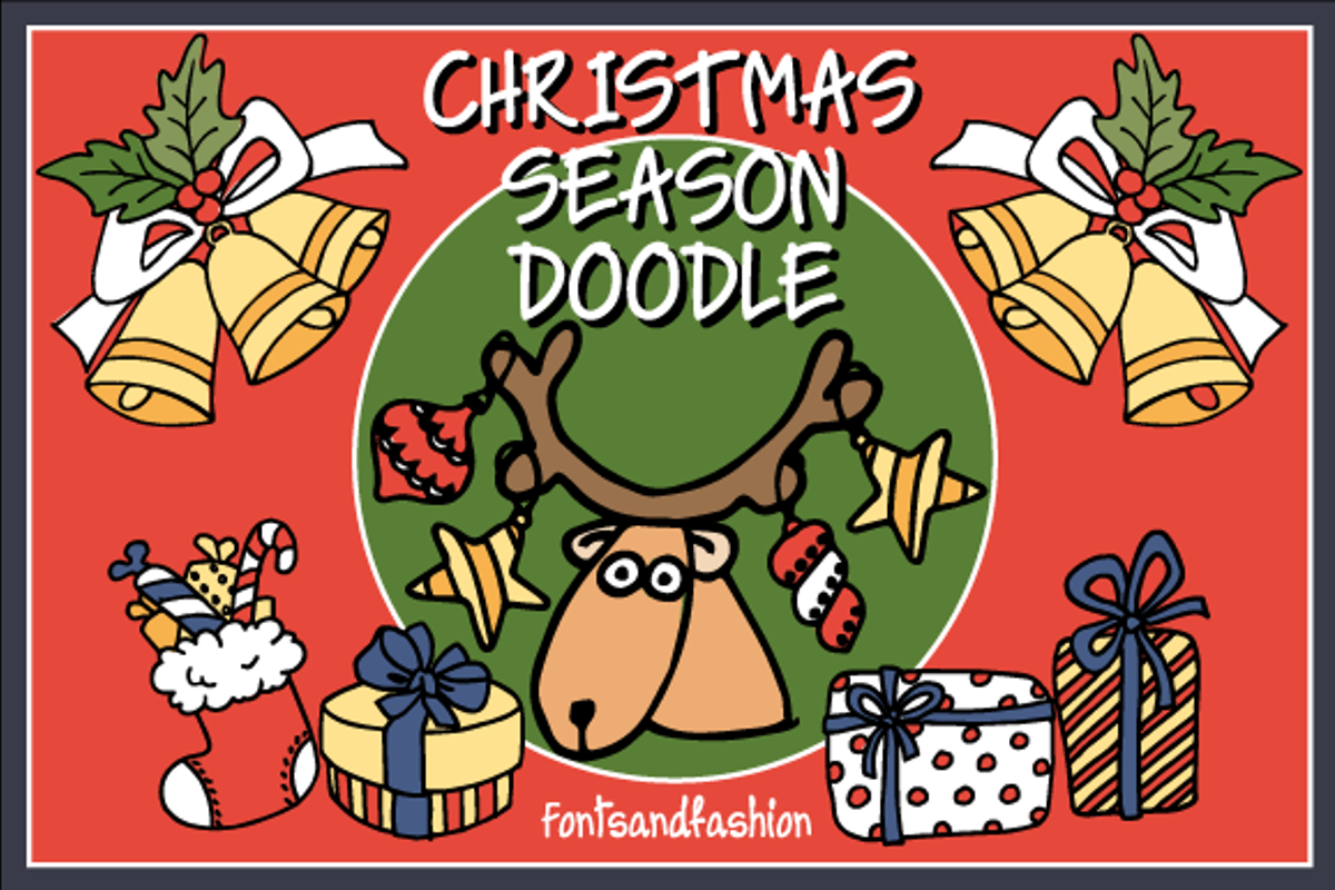 Christmas Season Doodle Font | Fontsandfashion.com | FontSpace