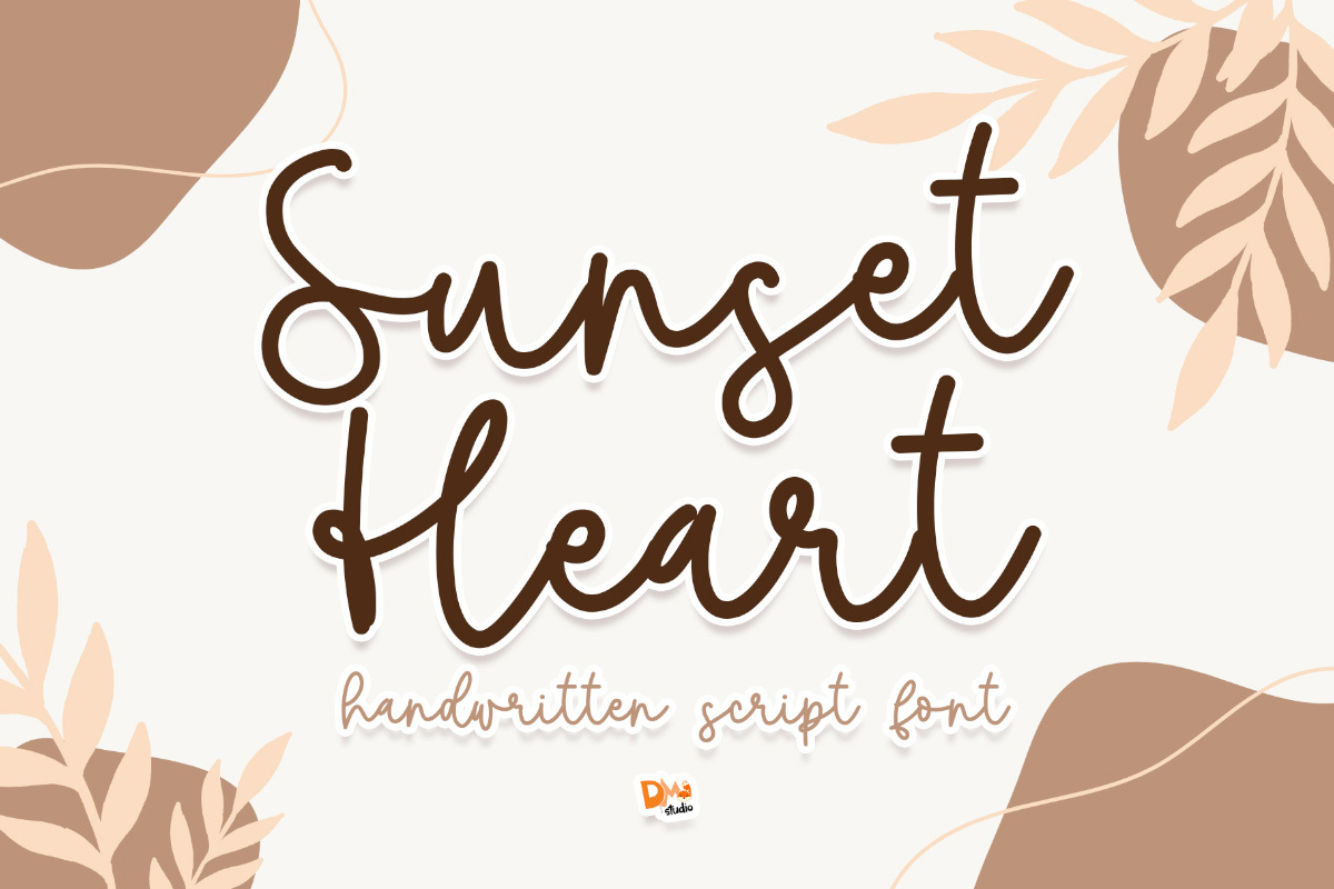 Sunset Heart Font - Free Download