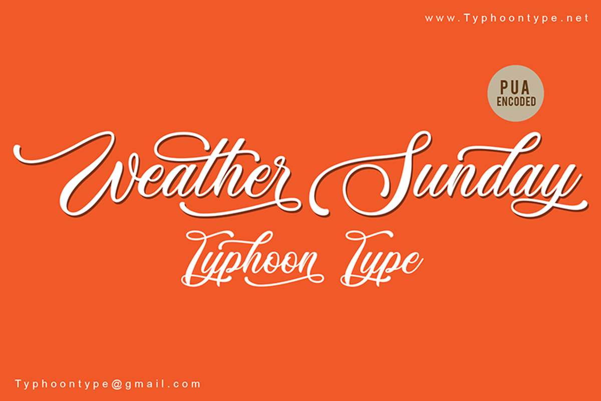 Weather Sunday Font - Free Download