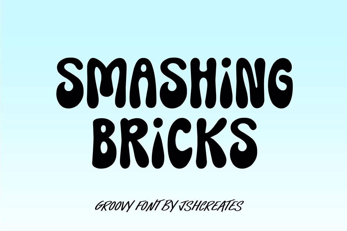 Smashing Bricks Font | Jonathan S. Harris | FontSpace