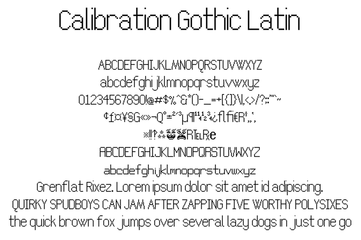 Calibration Gothic NBP Latin Font - Free Download