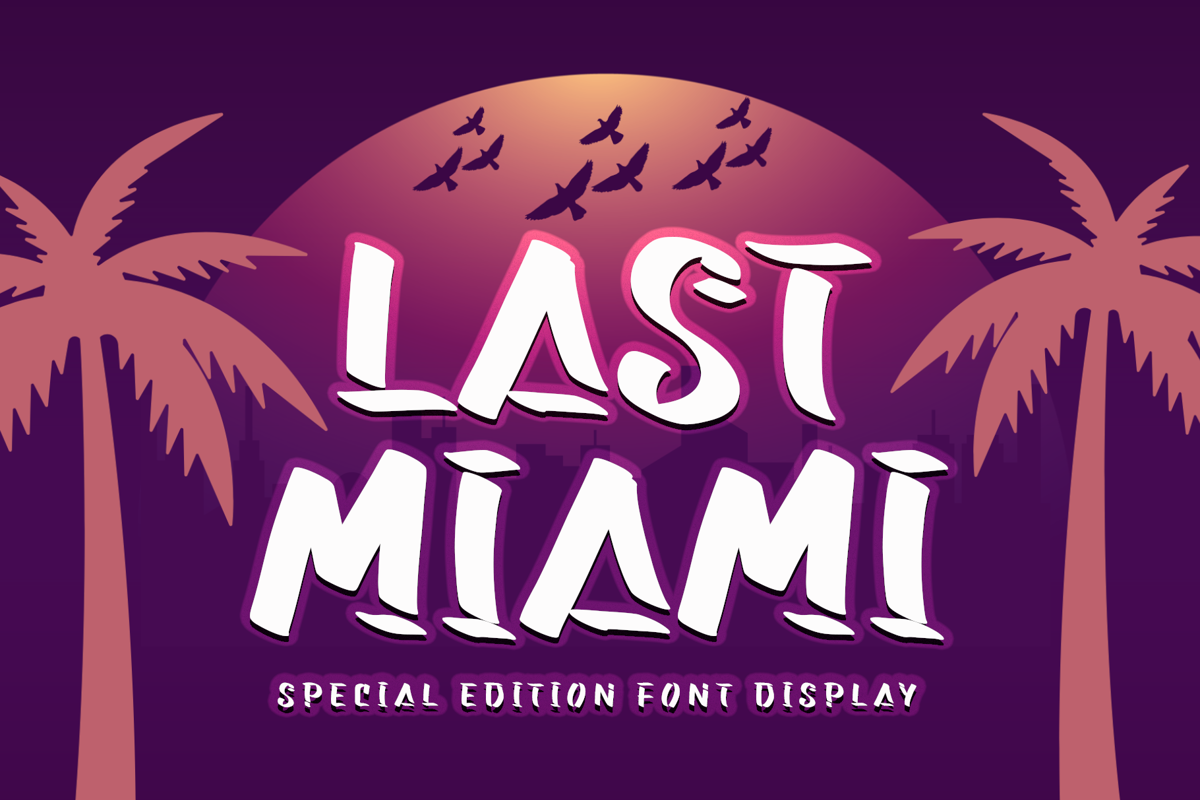Last Miami Font | Yoga Letter | FontSpace